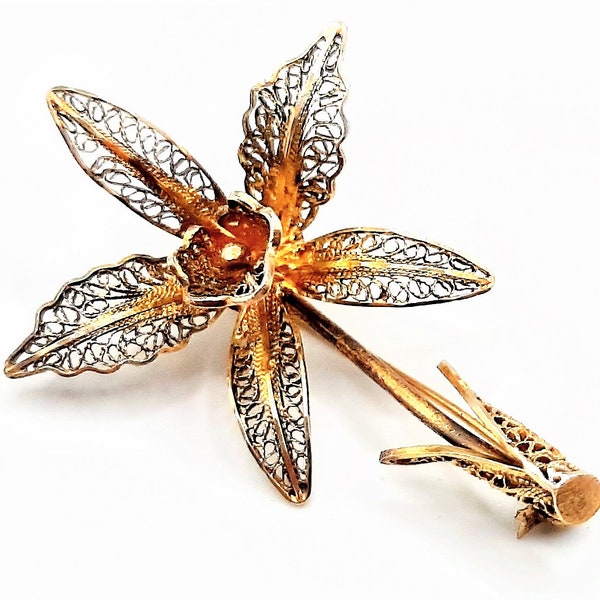 Orchid Brooch - Etsy UK