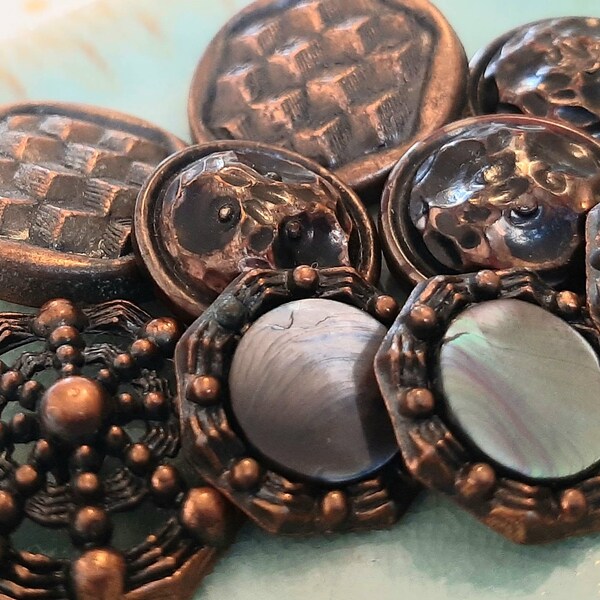 Copper Buttons - Etsy