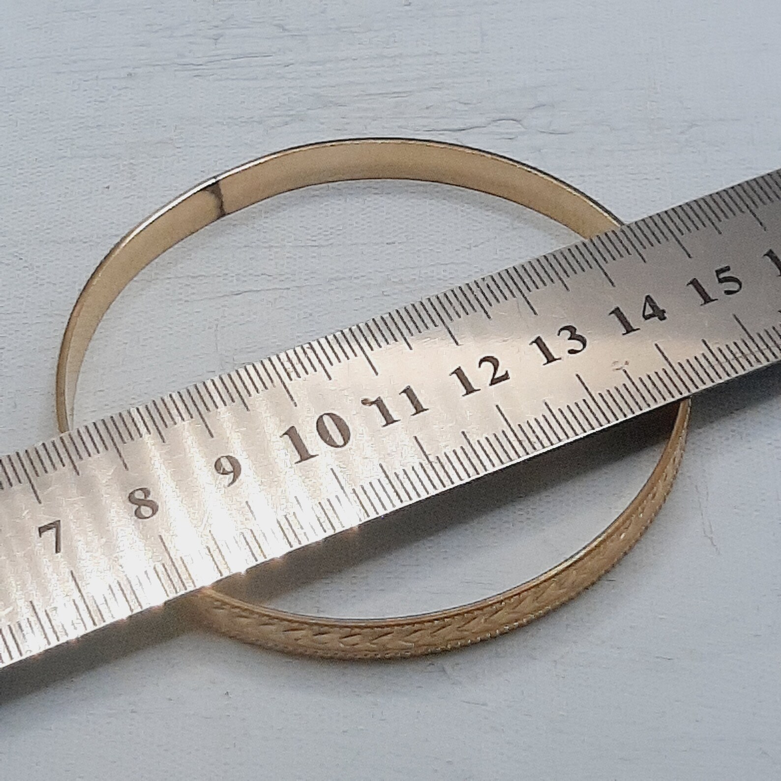 Pair Gold Stacking Bangles... Slim Textured Metal... Dark Goldtone - Etsy