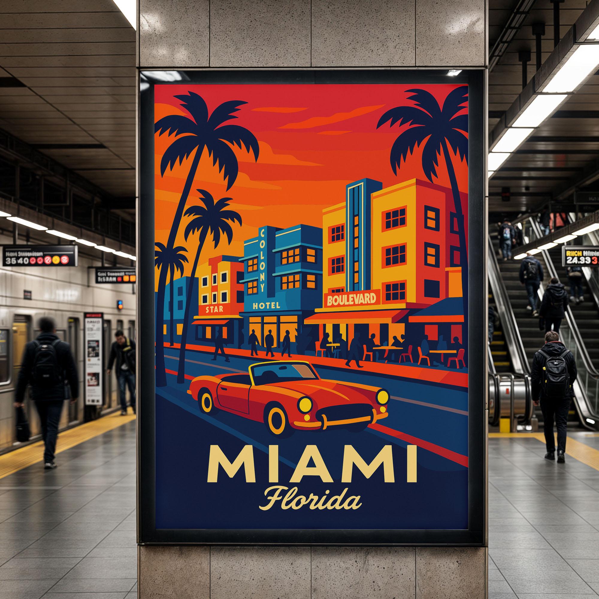 Florida Photo Print, Miami Florida Poster Print, Miami FL Wall Art ...