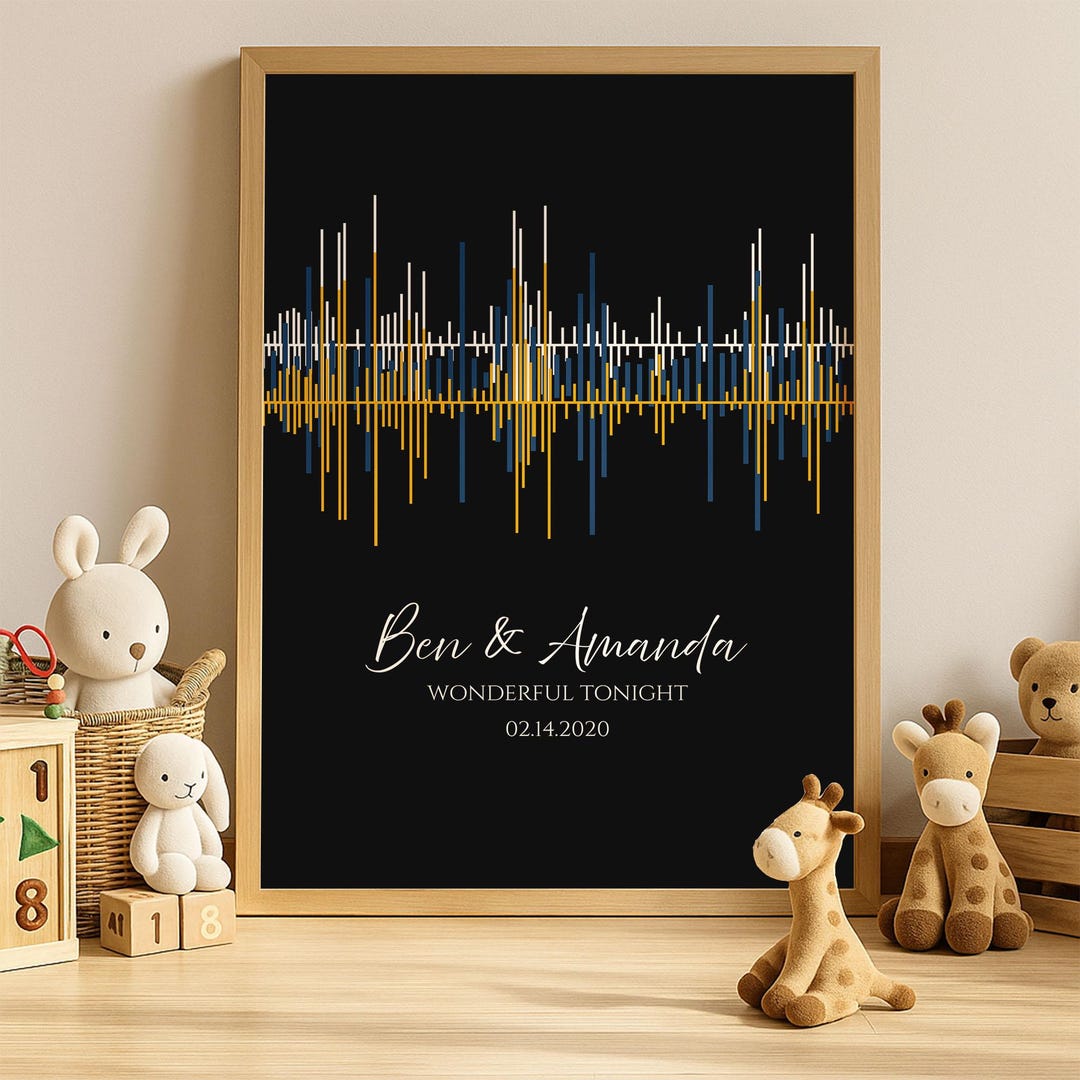 Custom Sound Wave Art Print | Personalized Song Lyric Gift | Couples ...