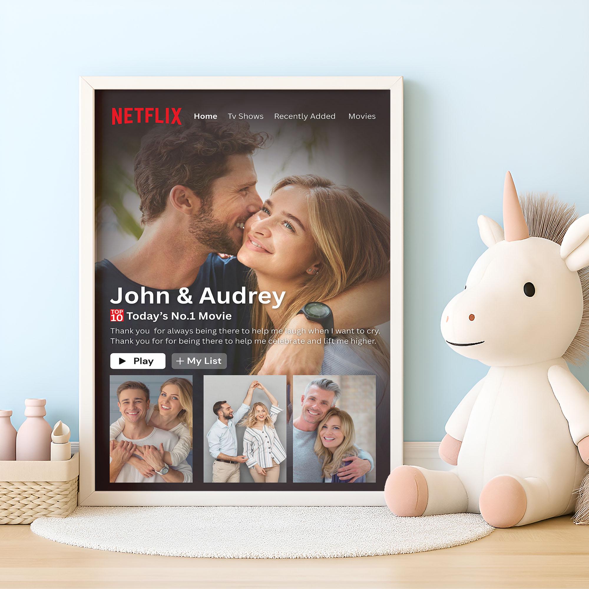 Personalized Netflix Poster for Couples | Custom Romantic Movie Style ...
