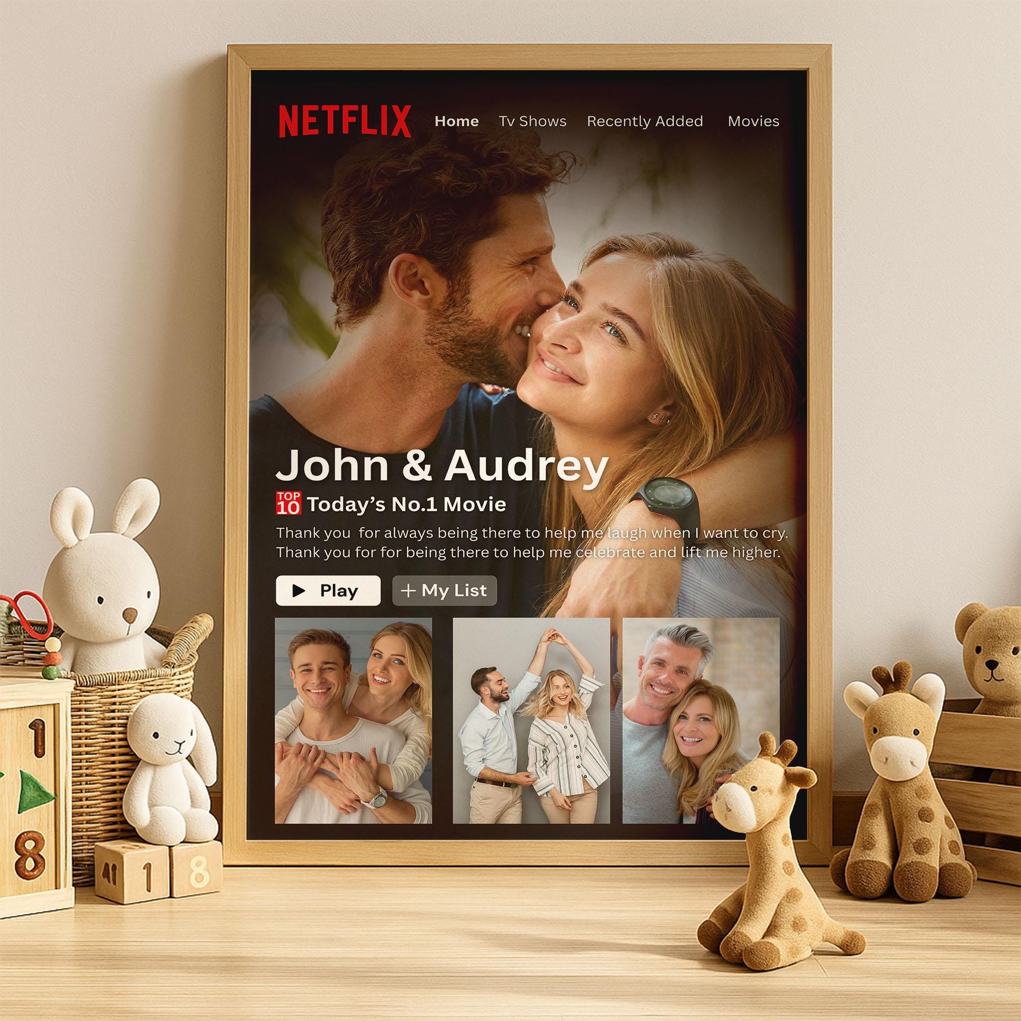 Personalized Netflix Poster for Couples | Custom Romantic Movie Style ...
