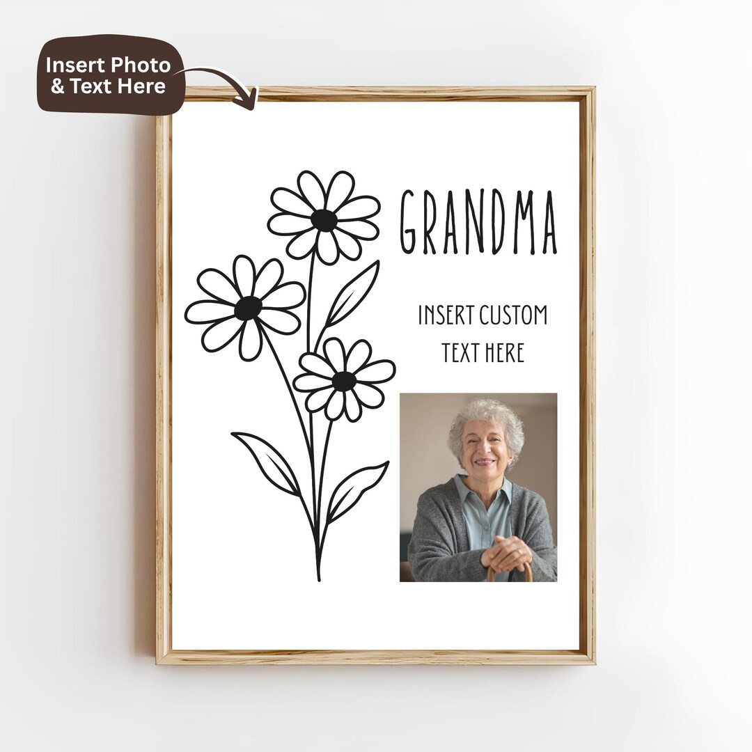 Custom Grandma Wall Art | Personalized Photo Print for Grandma ...