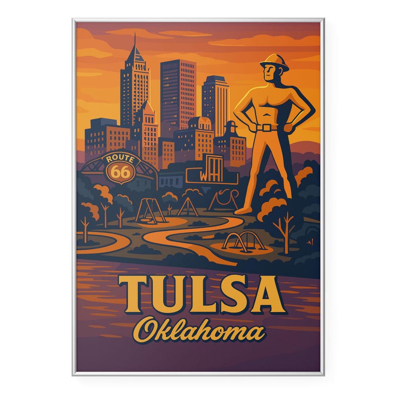 Tulsa Skyline - Etsy