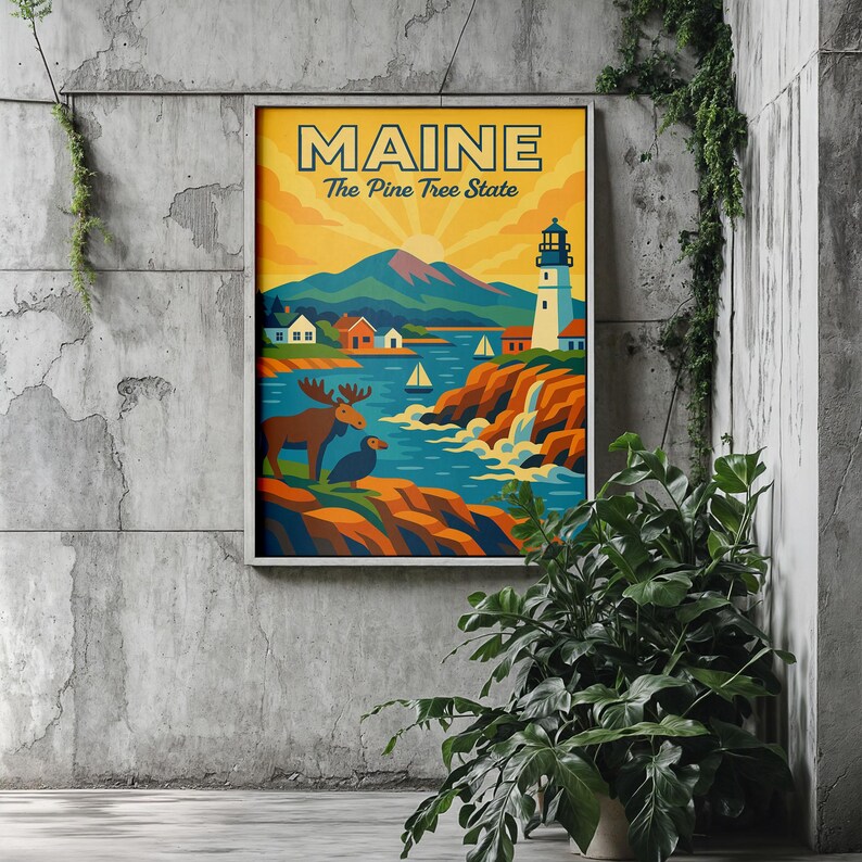 Maine Photo Print, Maine Coastal Poster Print, the Pine Tree State Wall ...