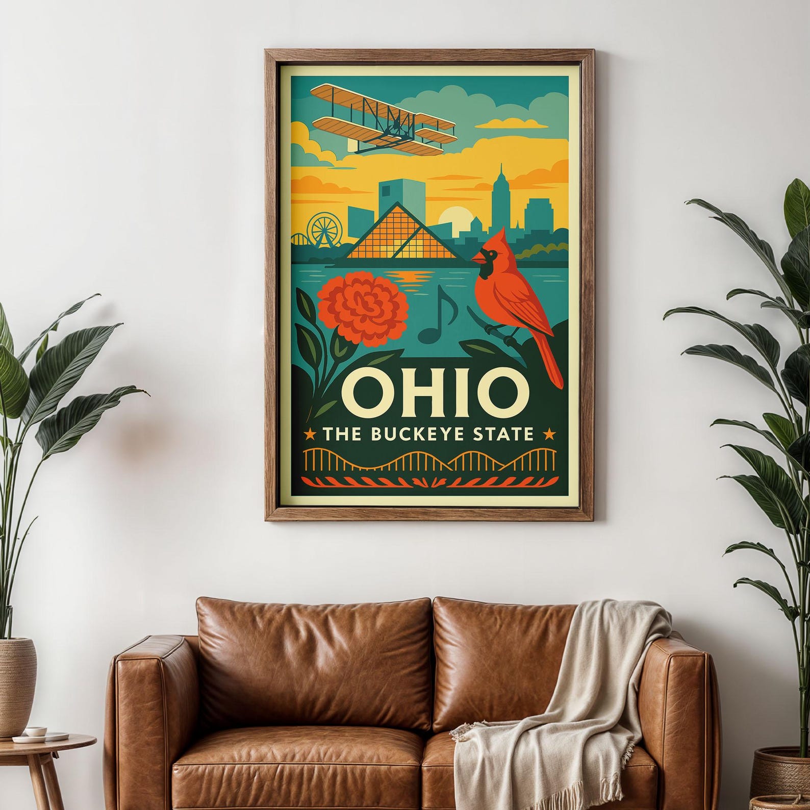 Ohio Photo Print, Ohio Skyline Poster Print, the Buckeye State Wall Art ...