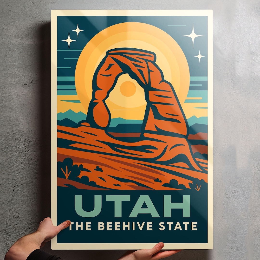 Utah the Beehive State Photo, Glossy Aluminium Metal Photo Panel Home ...