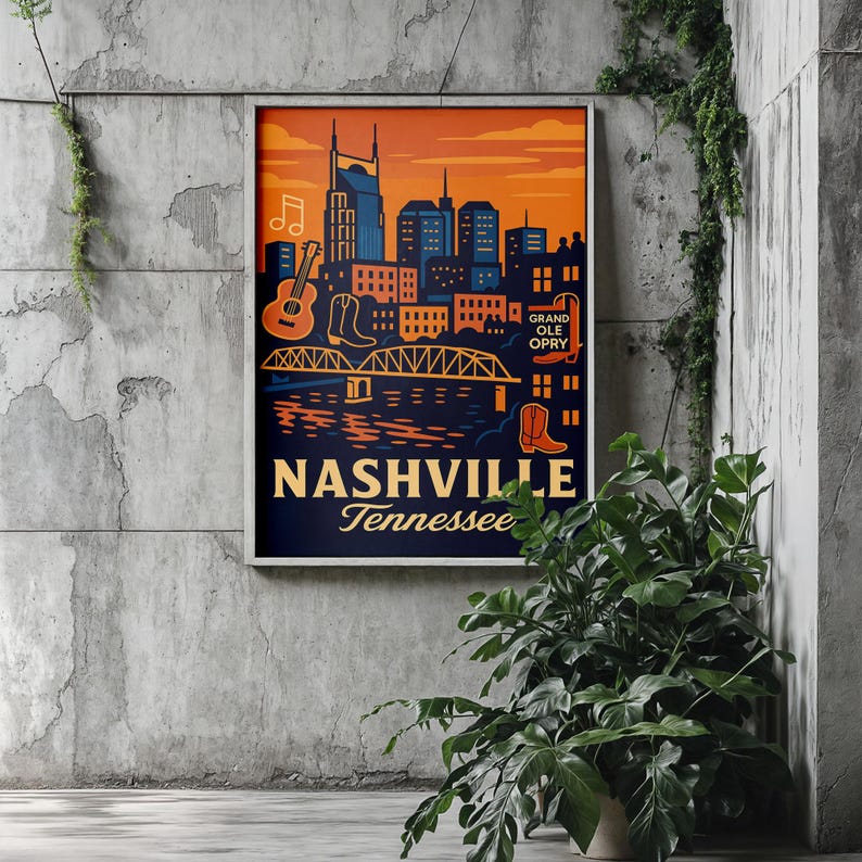 Nashville Photo Print, Nashville Skyline Poster Print, Music City Wall ...
