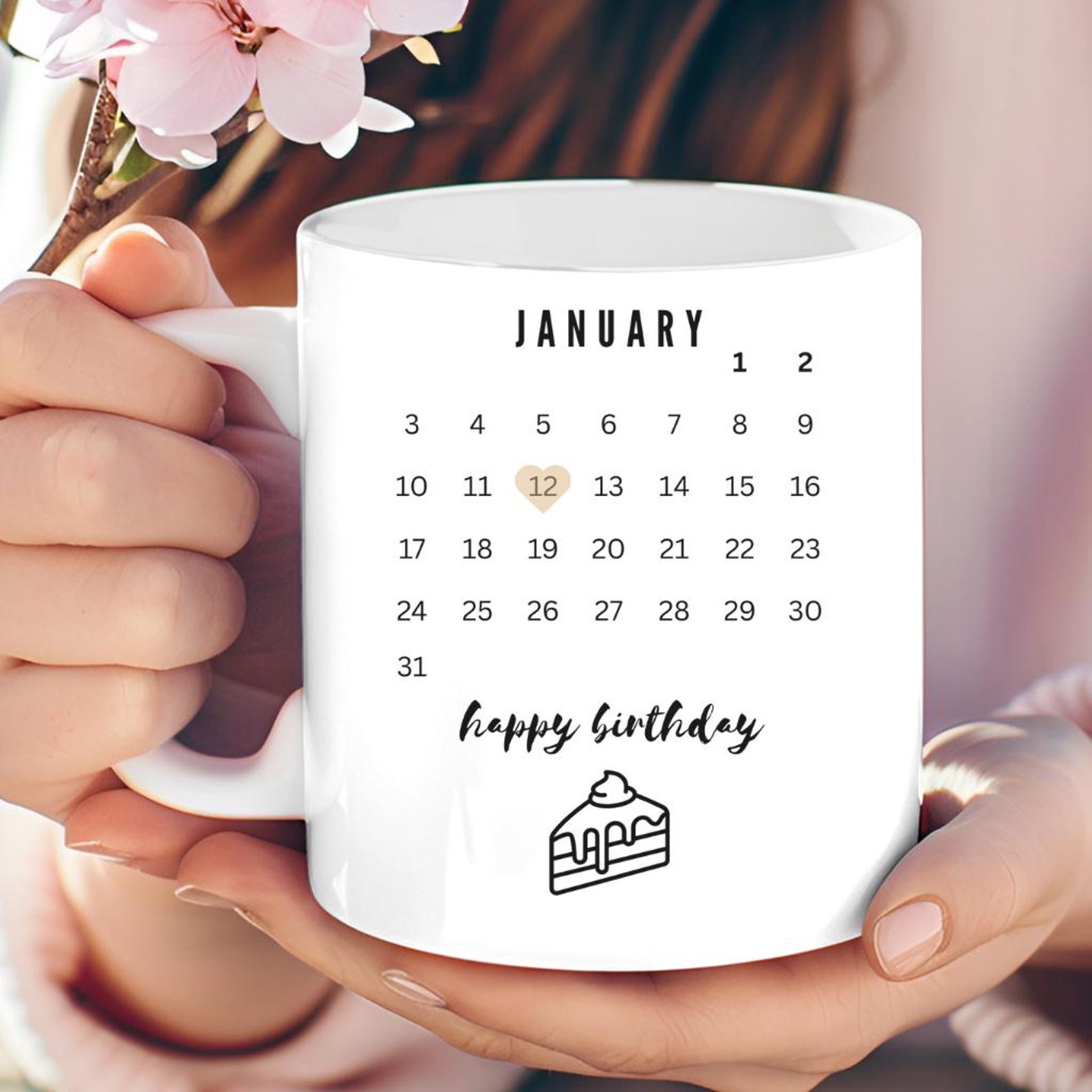 Birthday Calendar Mug, Birthday Gift Ideas, Personalized Mug, Custom ...