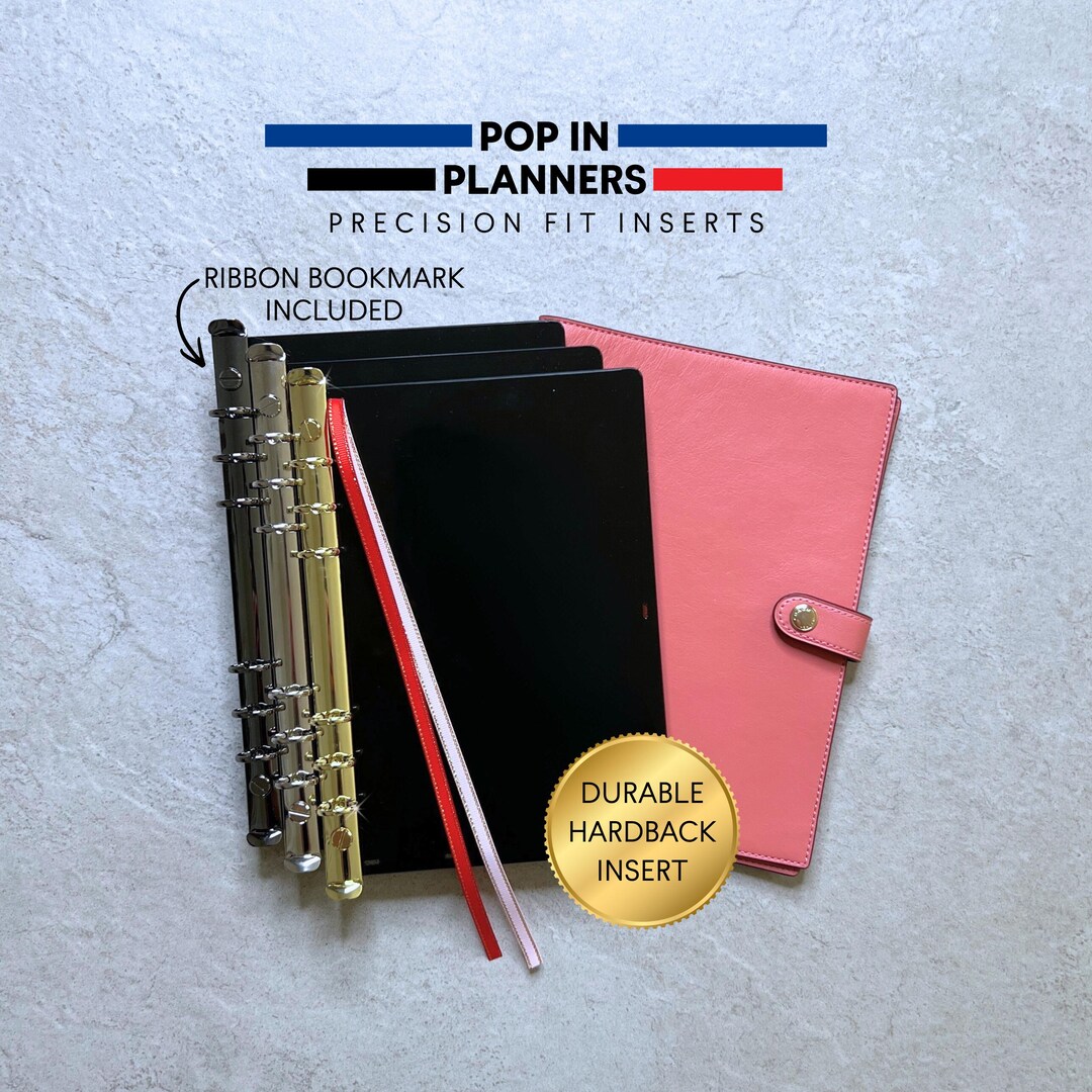 A5 Slim Ring Binder for Coach Notebook Insert - Acrylic Agenda Planner ...