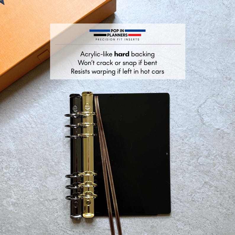 A5 Acrylic Ring Binder Insert for LV Desk Agenda Louis Vuitton ...