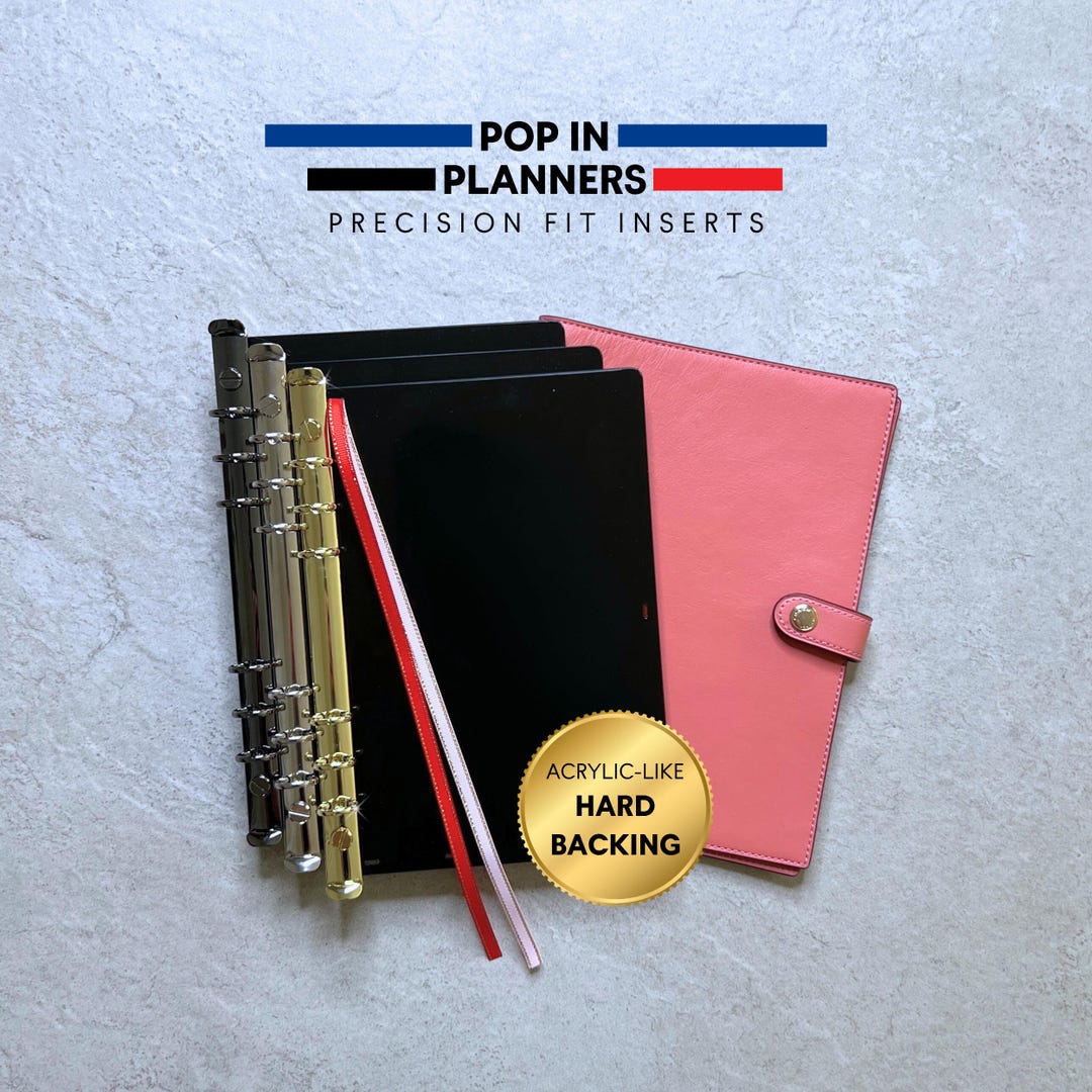 A5 Slim Ring Binder for Coach Notebook Insert - Acrylic Agenda ...