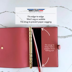 A5 Slim Ring Binder for Coach Notebook Insert - Acrylic Agenda ...