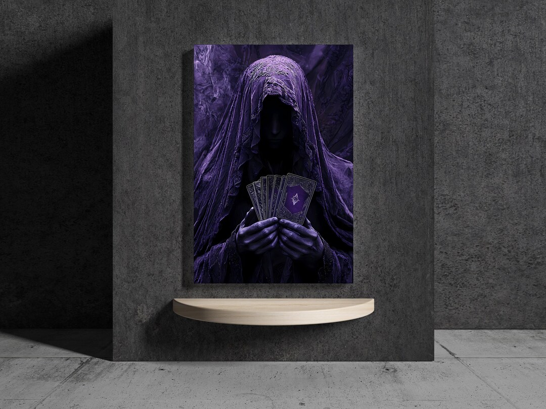The Veiled Oracle | Gothic Digital Wall Art | Mystical Dark Academia ...