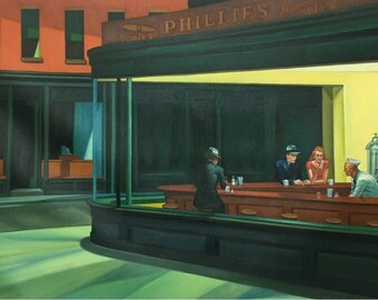 Edward Hopper Exhibition Poster Nighthawks Edward Hopper Art - Etsy