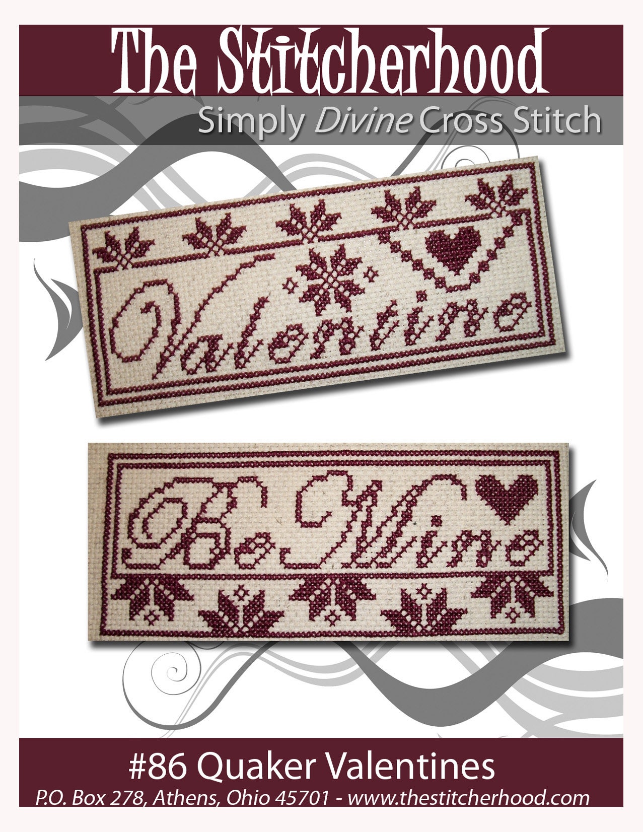 PDF Emailed Cross Stitch Pattern Quaker Valentines Day Love Decor ...