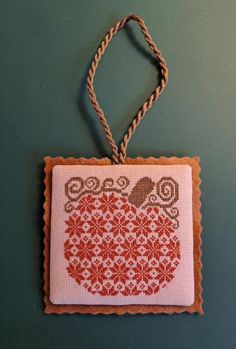 PDF Emailed Cross Stitch Pattern Quaker Pumpkin Autumn Fall Halloween ...