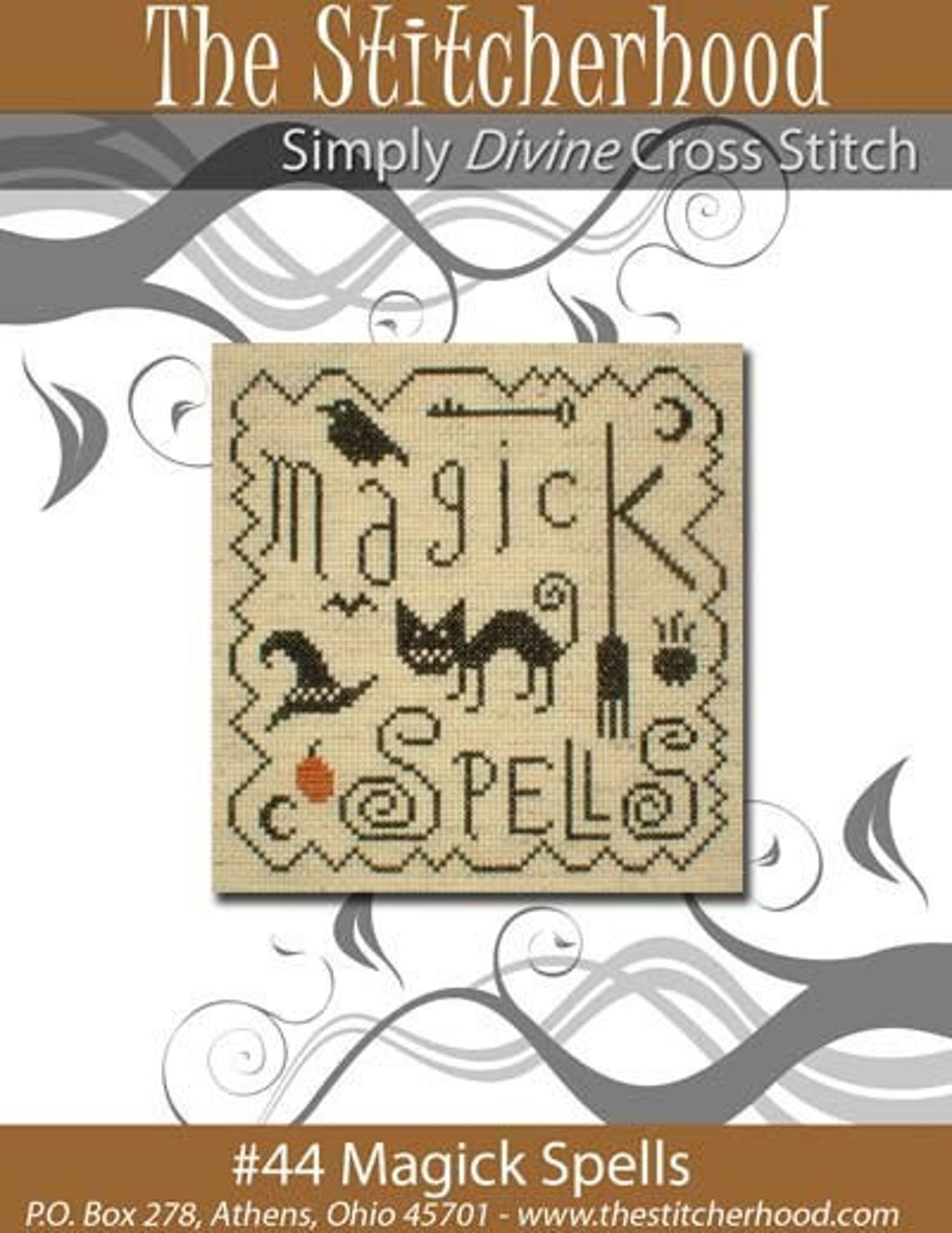 PDF Emailed Cross Stitch Pattern Magic Spells Halloween Decor | Etsy