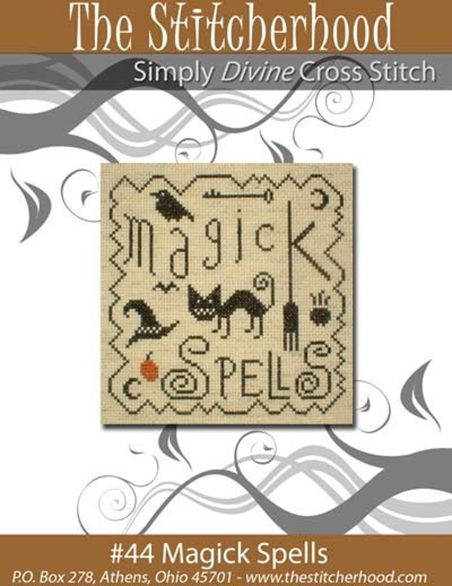 PDF Emailed Cross Stitch Pattern Magic Spells Halloween Decor | Etsy