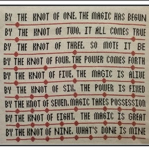 Cross Stitch Pattern PDF Wiccan Knot Magic Spell Witch Pagan Wicca ...
