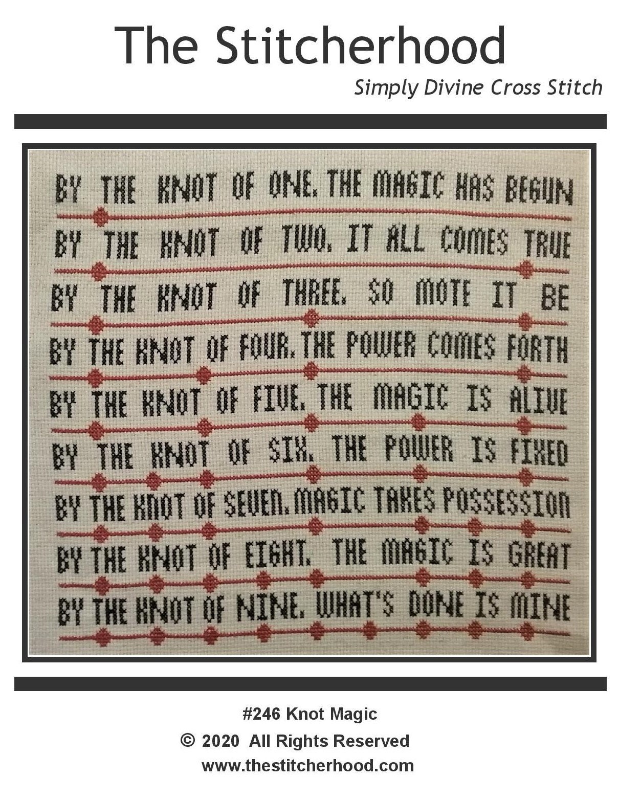 Cross Stitch Pattern PDF Wiccan Knot Magic Spell Work Ritual Alter ...