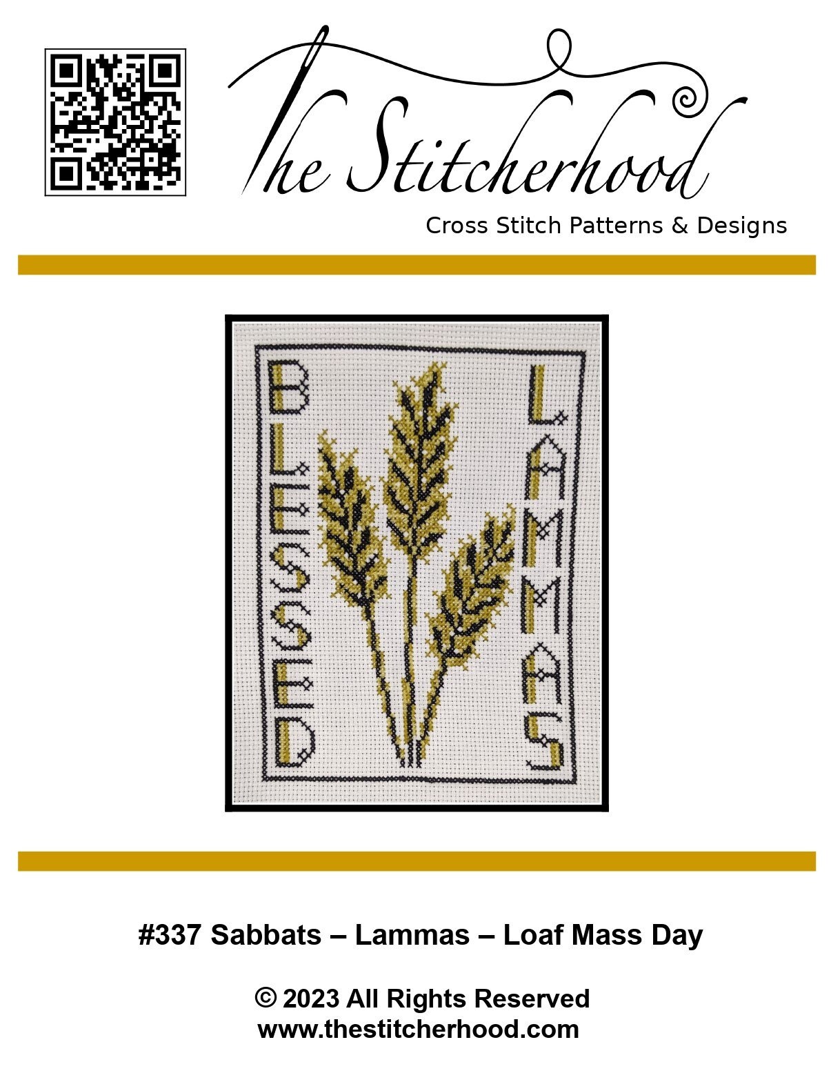 Cross Stitch Pattern PDF Emailed Lammas Sabbat Loaf Mass Day - Etsy