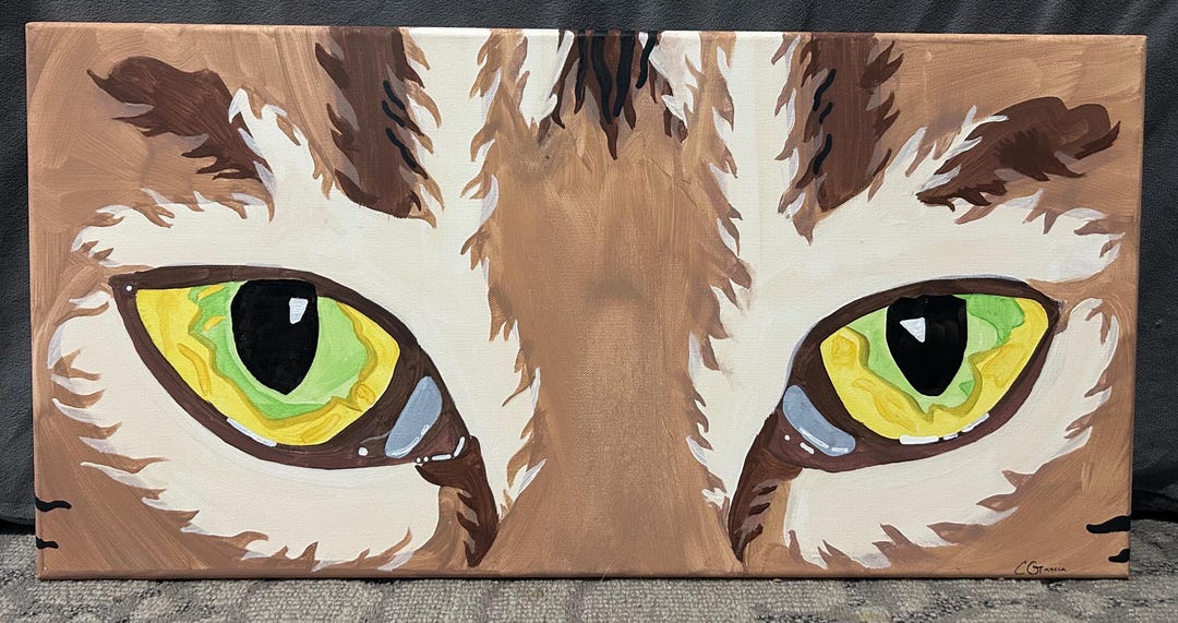 Custom Cat Eye Painting - Etsy