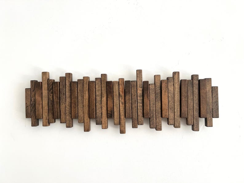 Solid Wood Piano Coat Rack, Irregular Piano Key Hat and Towel Storage ...