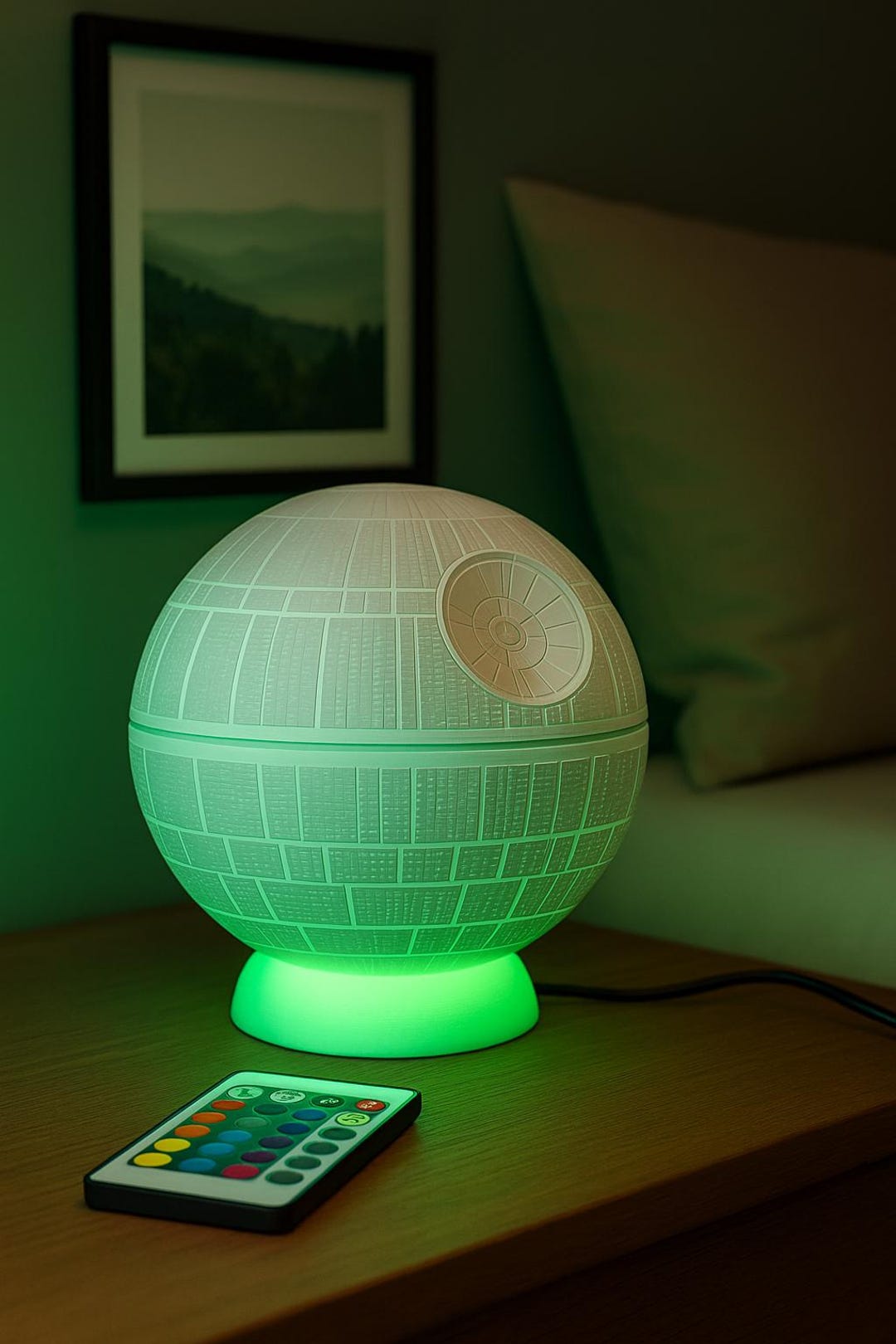LASER | Custom Large Death Star Globe - Star Wars RBG LED Lamp, Choice ...