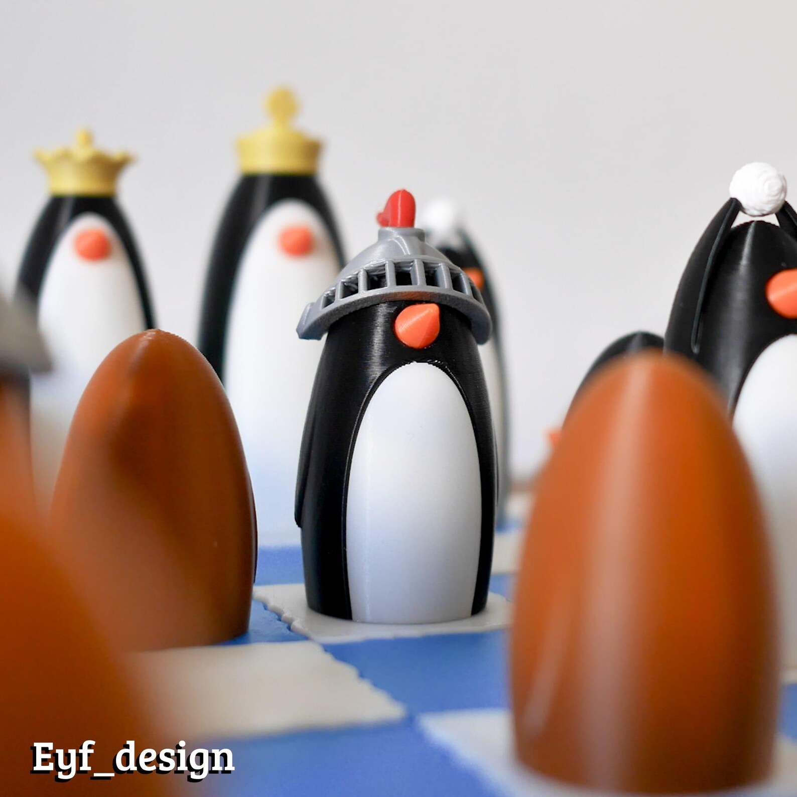 TUXEDO | Penguin Chess Set - Unique Chess Pieces and Matching Board - Etsy