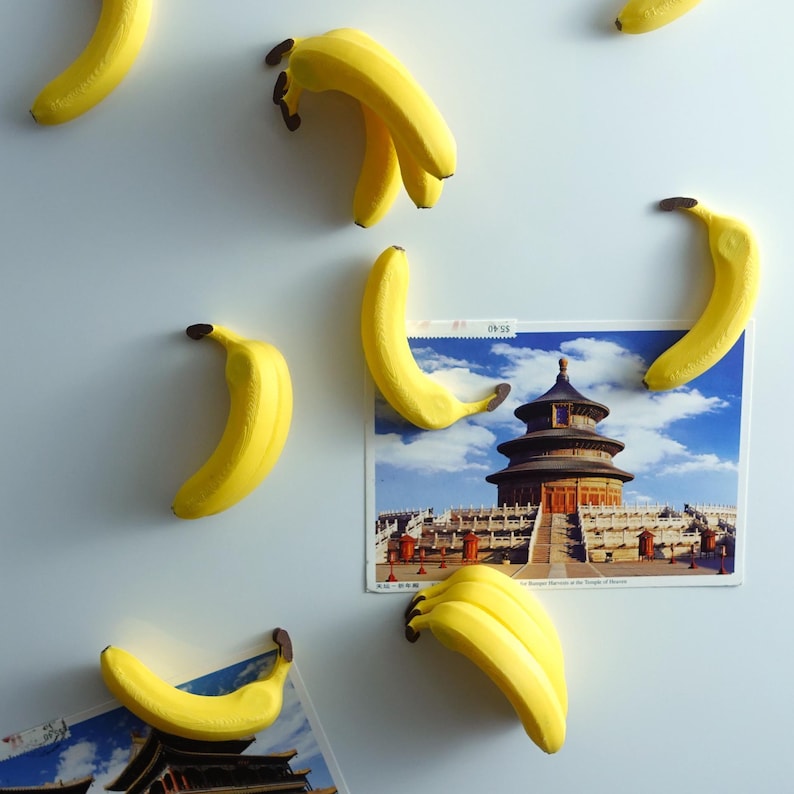 PEELZ | 3D Printed Banana Fridge Magnets, Novelty Magnet Set of 9 or 18 ...