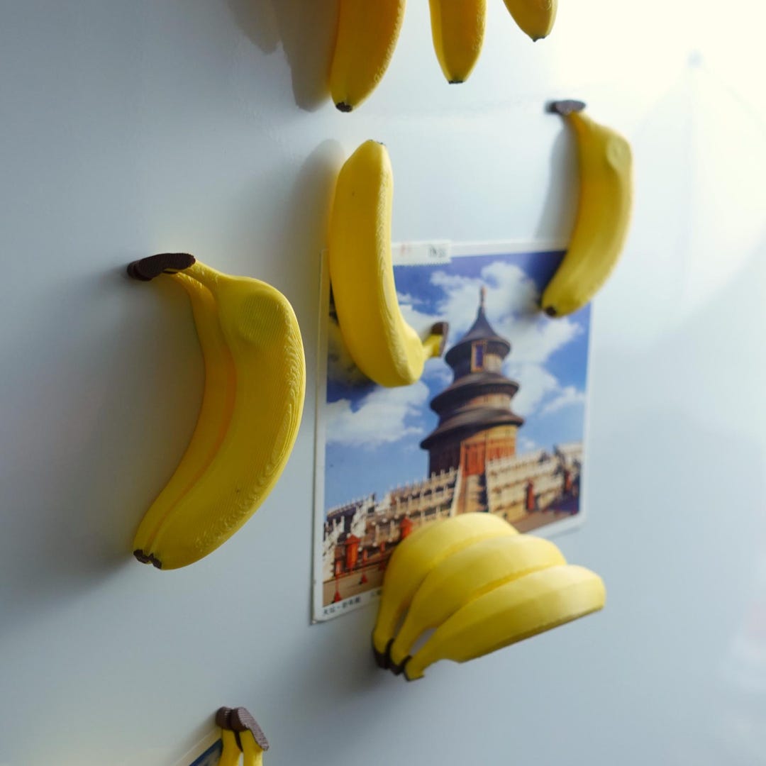 PEELZ | 3D Printed Banana Fridge Magnets, Novelty Magnet Set of 9 or 18 ...