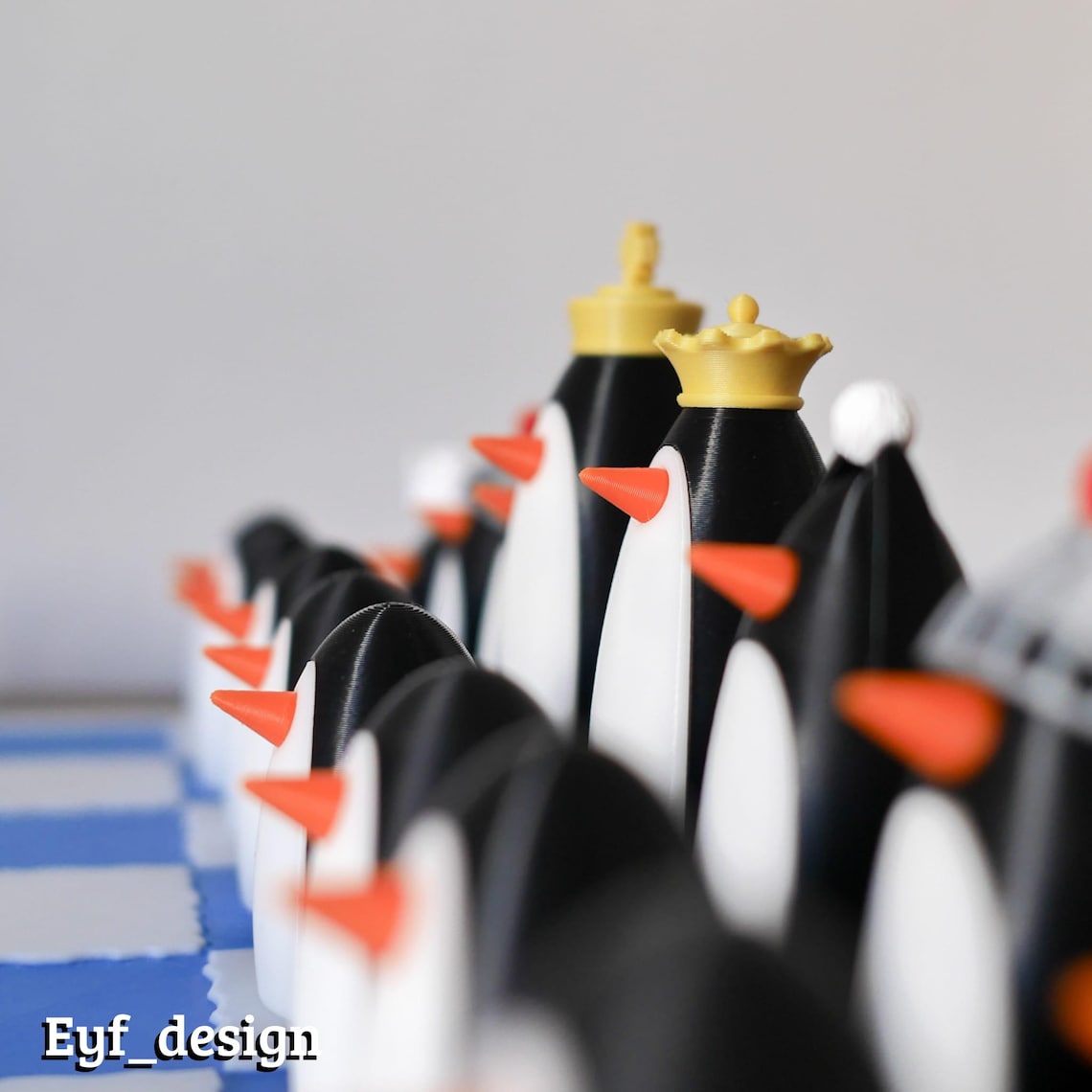TUXEDO | Penguin Chess Set - Unique Chess Pieces and Matching Board - Etsy