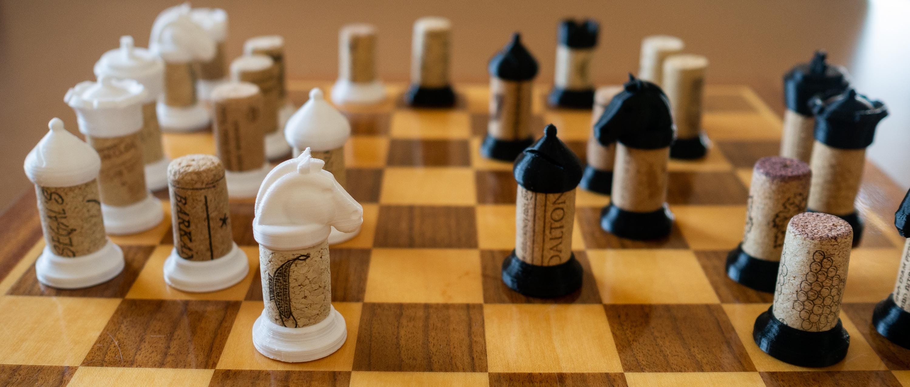 BUNG | Wine Cork Chess Pieces - Unique Custom Chess Set, Choice of ...