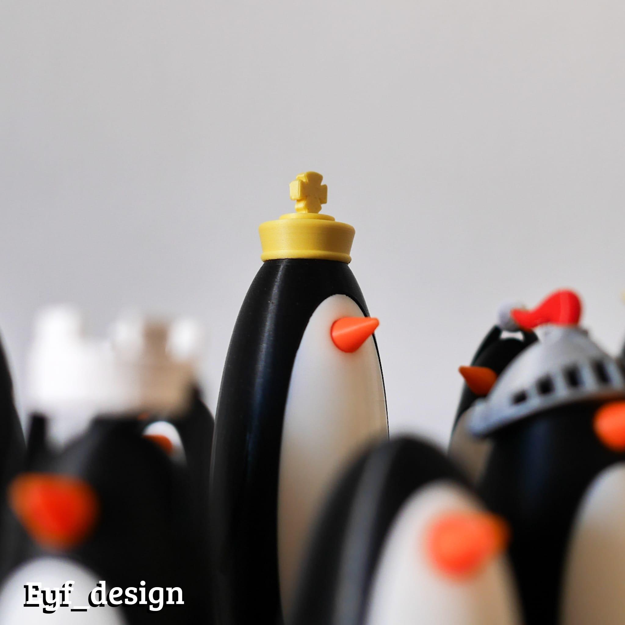 TUXEDO | Penguin Chess Set - Unique Chess Pieces and Matching Board - Etsy