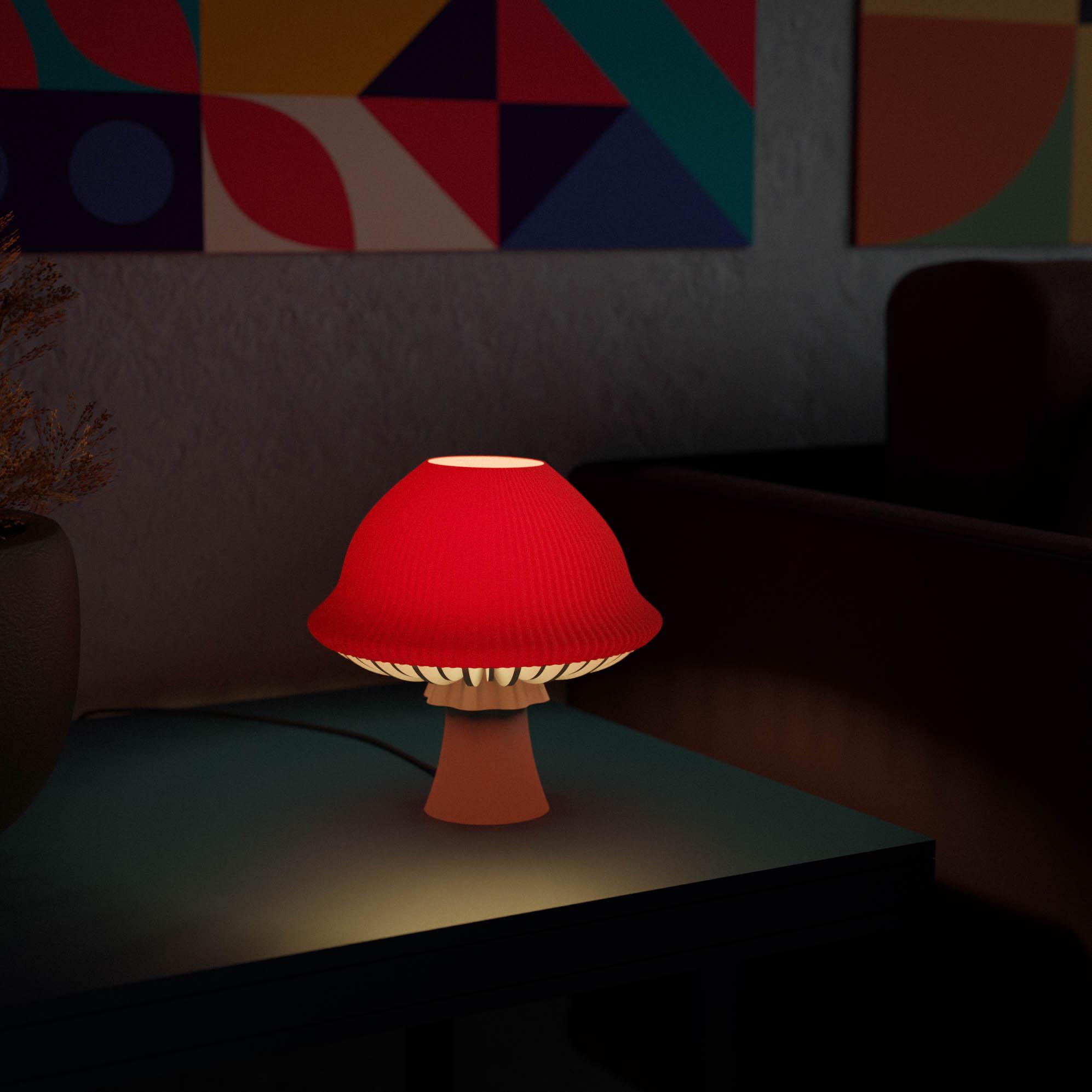 AMANITA | Mushroom Table Lamp - Custom Retro Cottagecore Bedroom Light ...