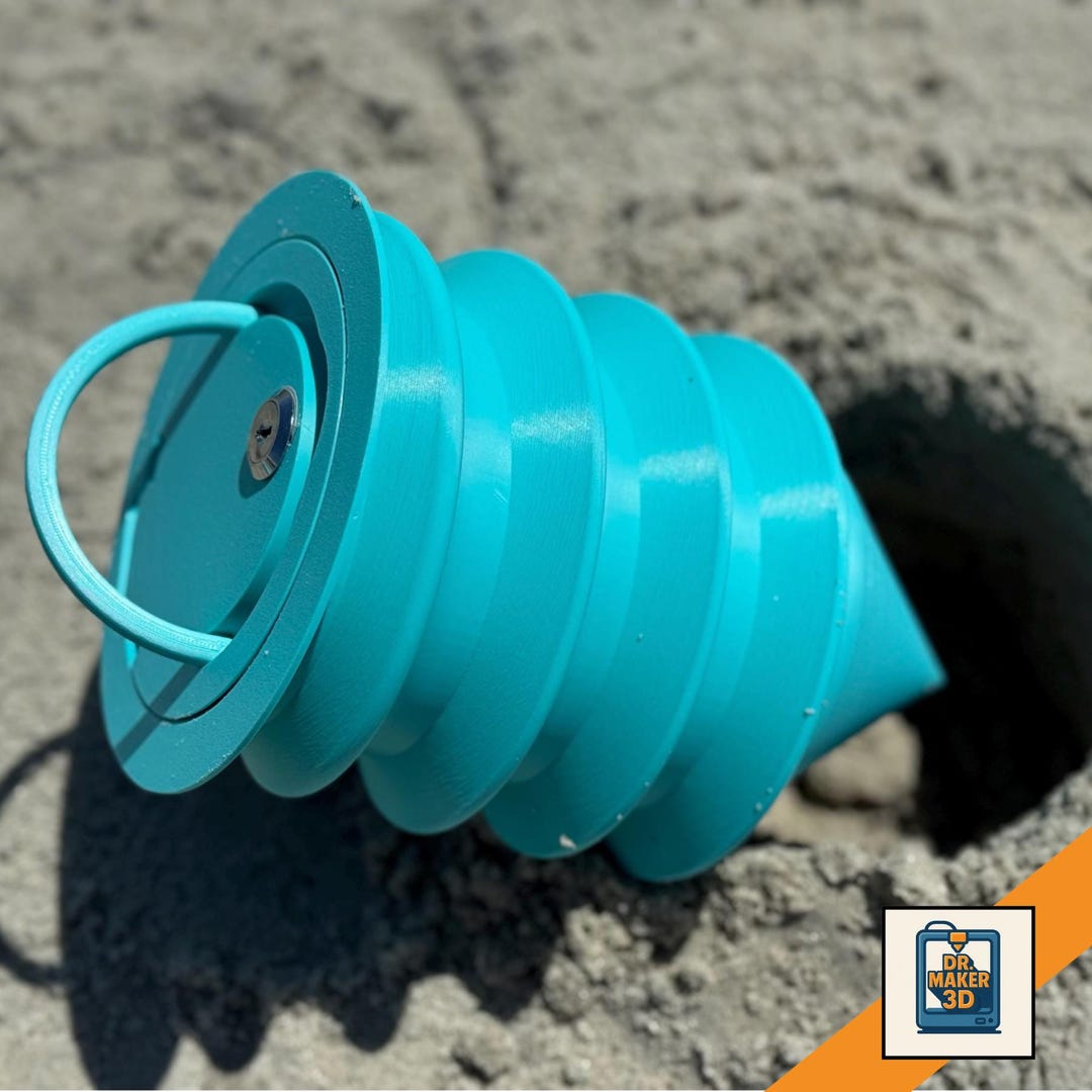 Sand Safe Beach Vault – AirTag Beach Storage Waterproof Lock Box for ...