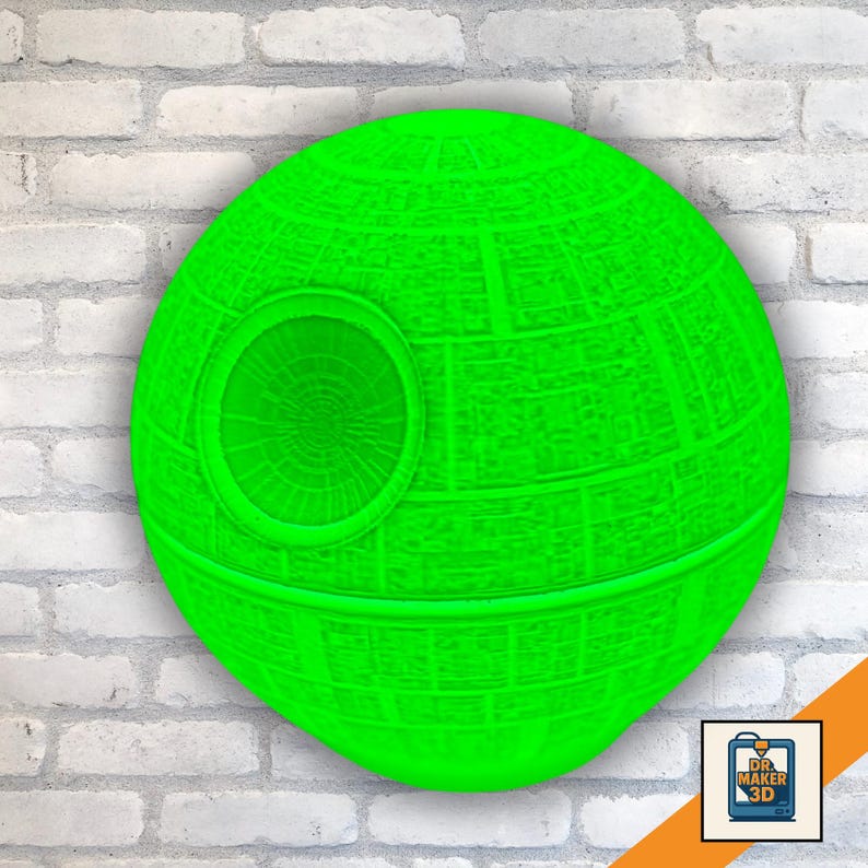 LASER | 3D Printed Death Star Lamp, Sci-fi LED Night Light, Gamer ...