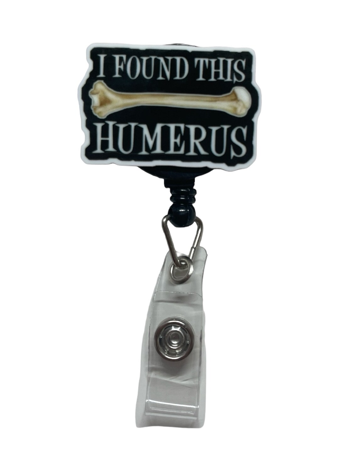 Funny Found This Humerus Retractable Swivel Alligator Clip Acrylic ...
