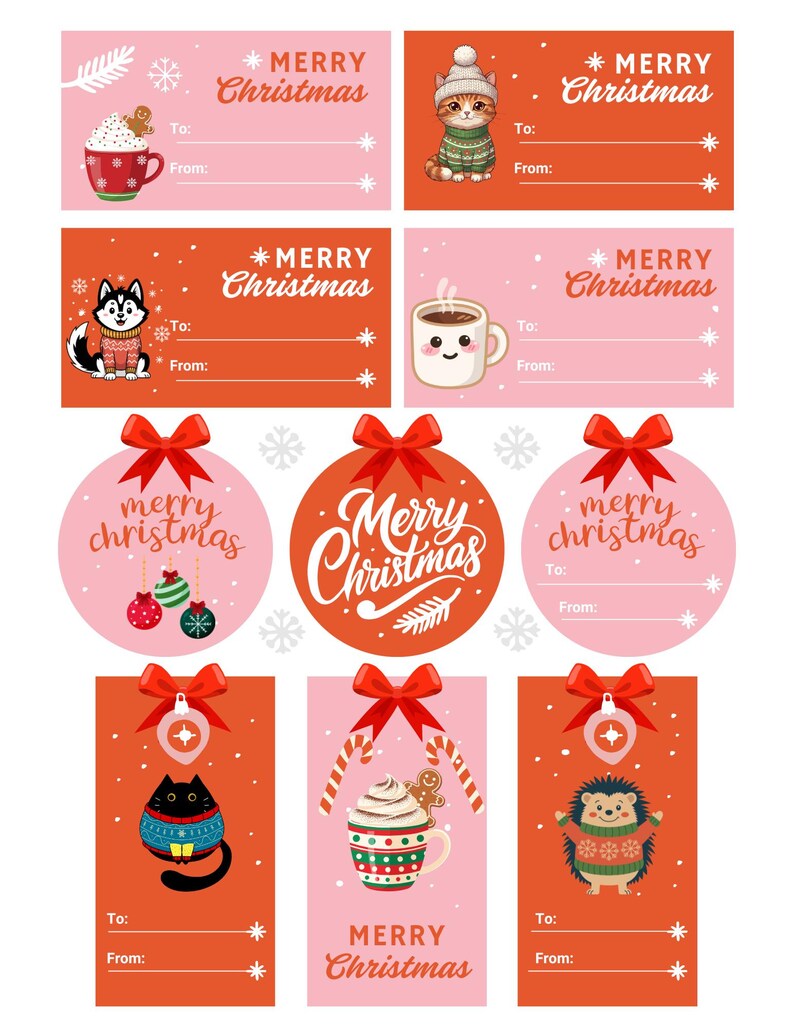 Editable Holiday Gift Tags Template | Printable Christmas Tags | DIY ...