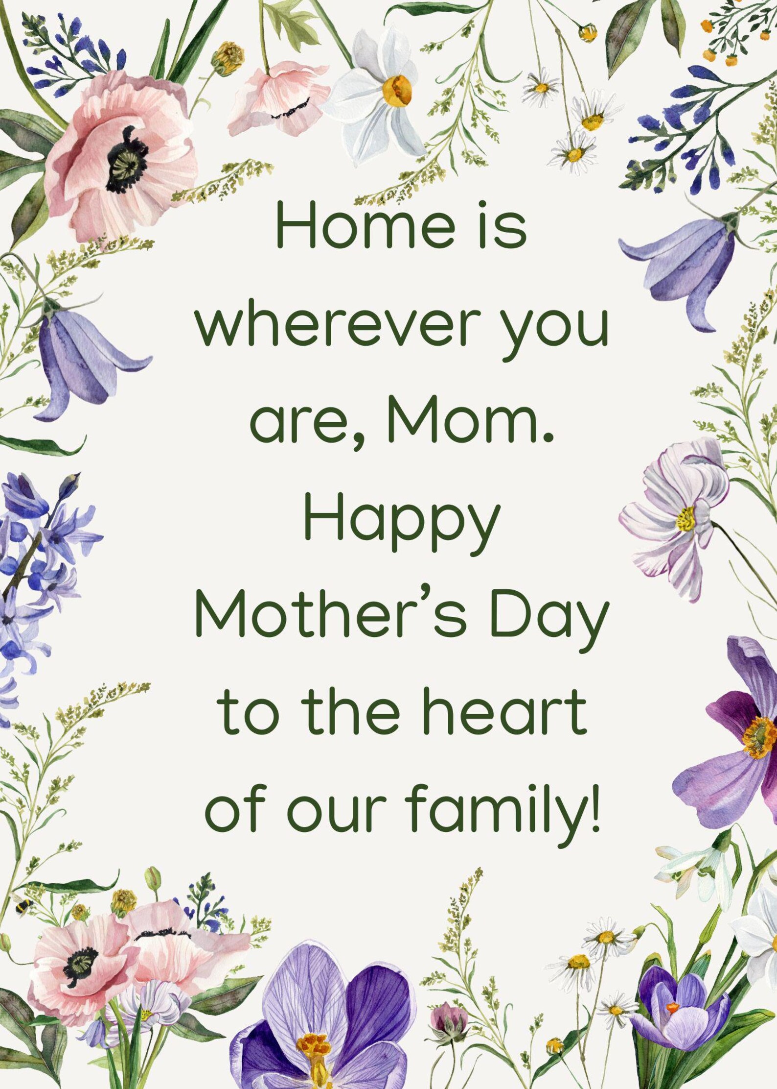 Floral Mother's Day Card Template | Editable Canva Print (digital ...