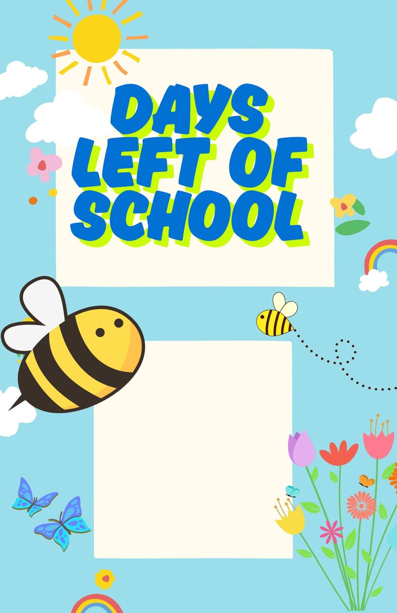 Editable School Days Countdown Printable for Teachers | Classroom ...