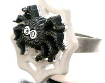 Halloween ring Blue eyeball ring Scary ring Creepy eyeball | Etsy