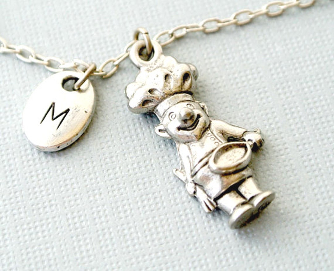 Chef Necklace,cook Necklace,personalized Initial Necklace,initial Hand ...