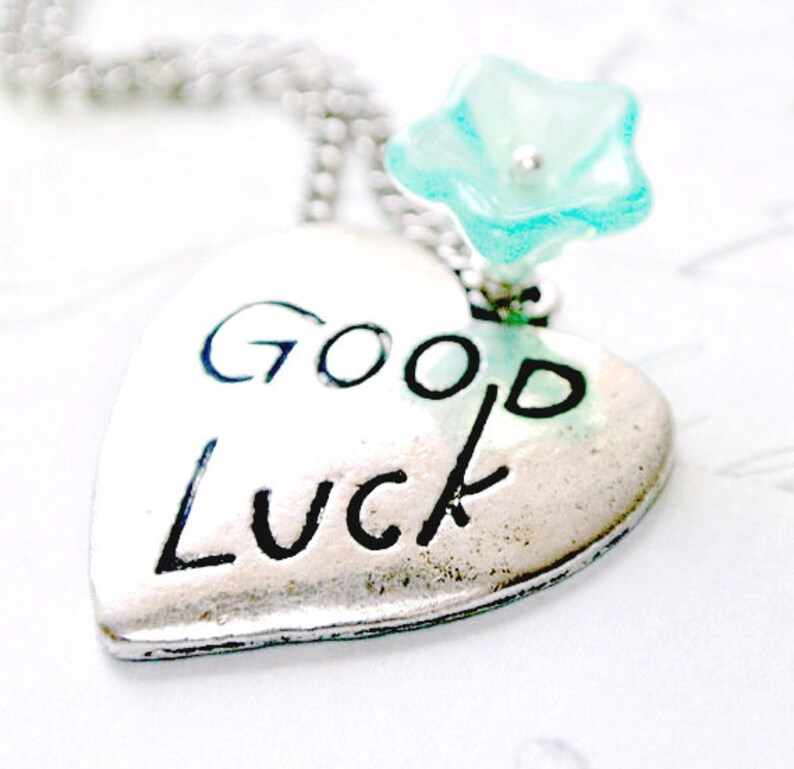 Good Luck Jewelry Good Luck Necklace Heart Necklace - Etsy