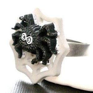Spider Ring ,halloween Jewelry, Web Ring,gothic Spider Ring, Spider Web ...