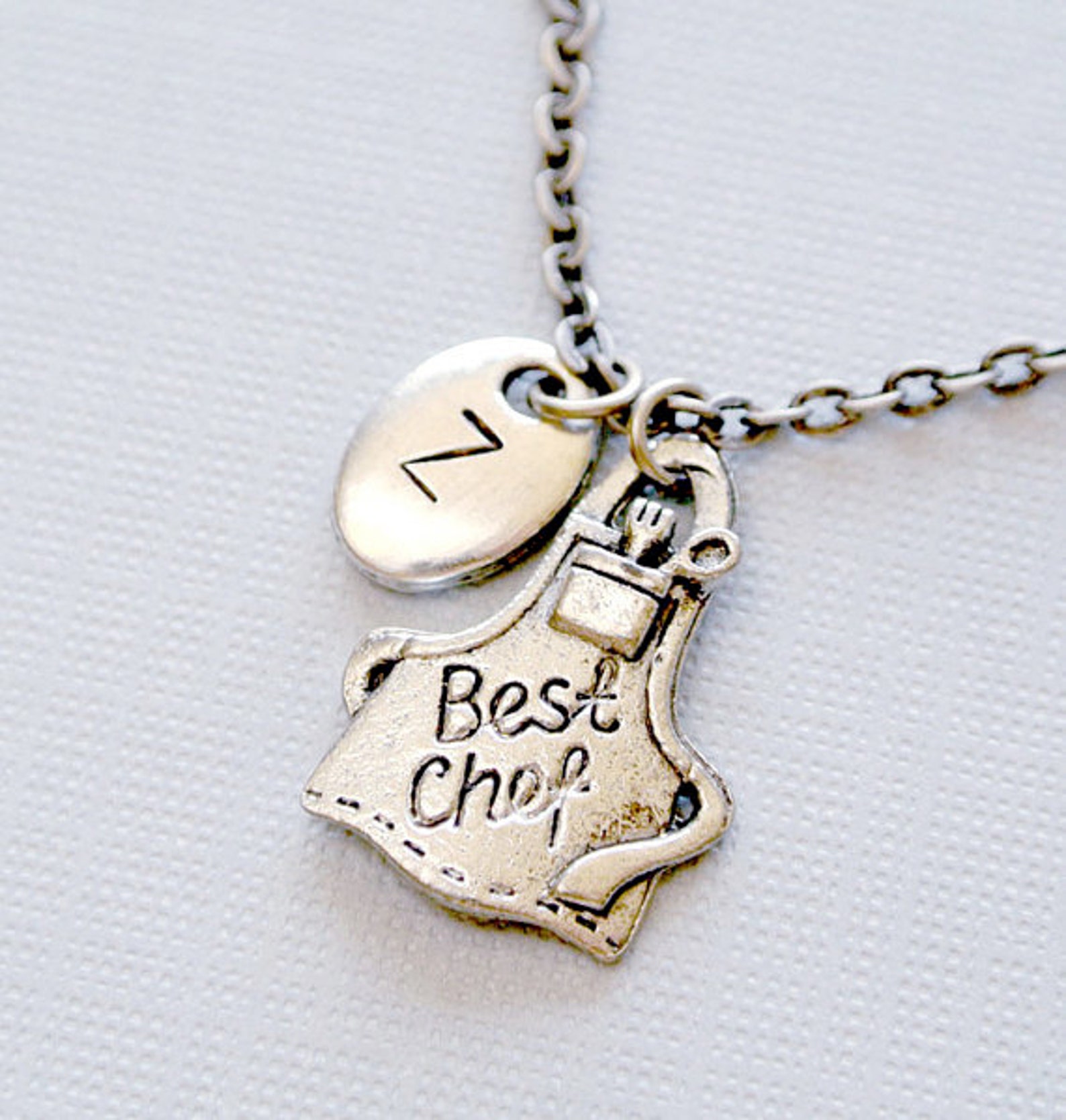 Best Chef Necklacecook Necklacechef Initial Necklacebest - Etsy