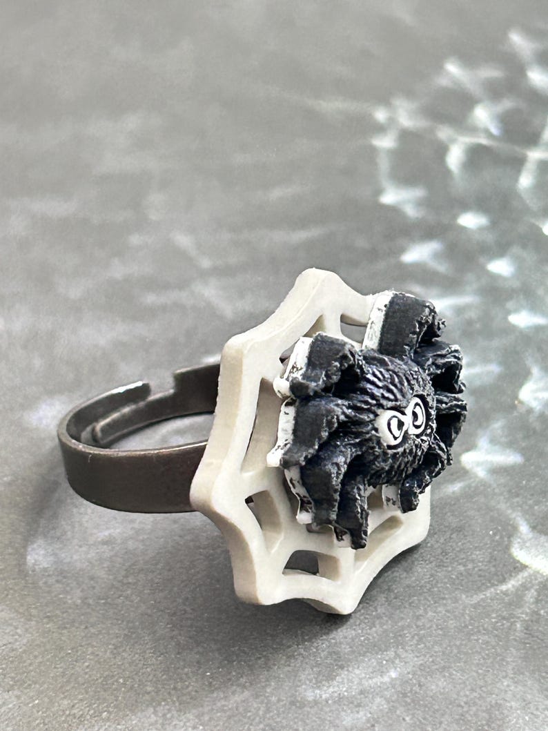 Spider Ring ,halloween Jewelry, Web Ring,gothic Spider Ring, Spider Web ...