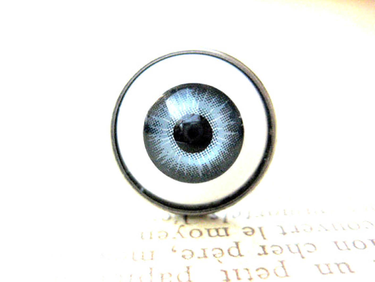 Halloween Ring Blue Eyeball Ring Scary Ring Creepy Eyeball - Etsy